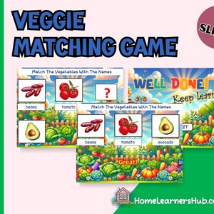 Powerpoint Games| Vegetables Matching Game for Kids| Classroom ...