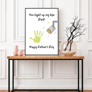 Father's Day Handprint Art | Keepsake Memory Craft DIY Card | Father's ...