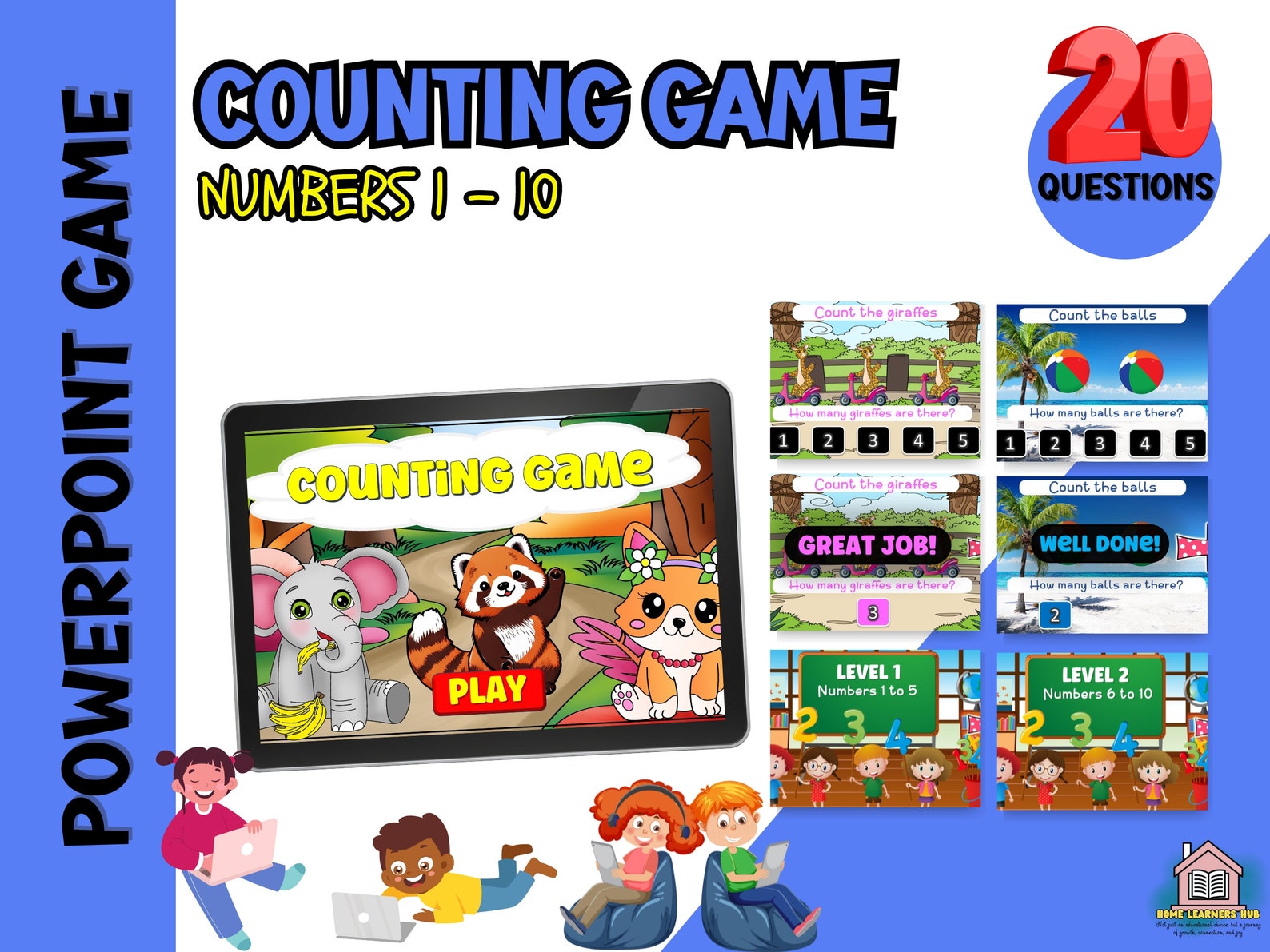 Powerpoint Games for Kids| Math Counting Game| Classroom Activities ...