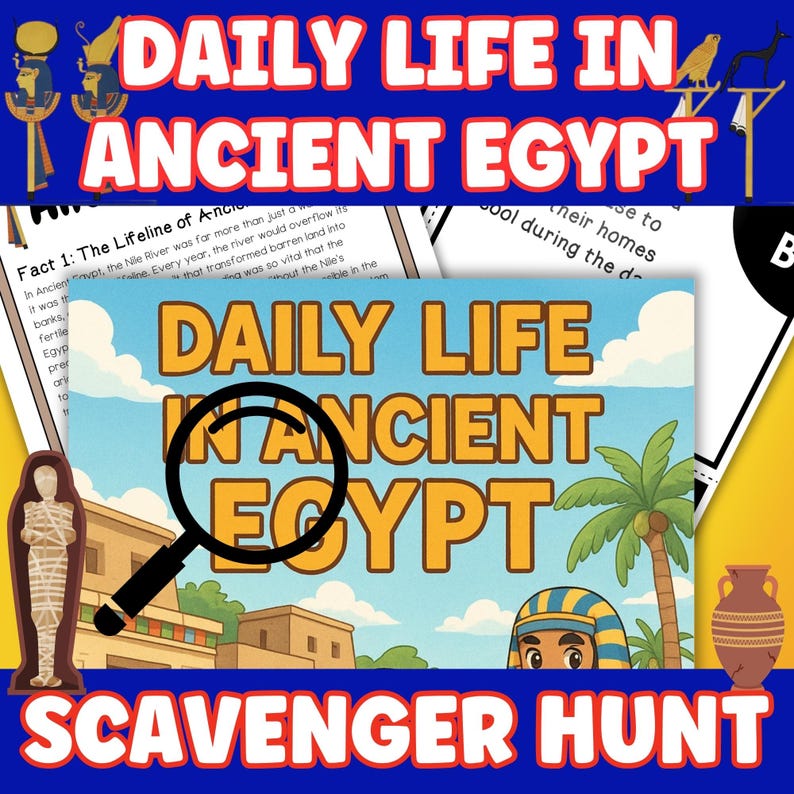 Ancient Egypt Scavenger Hunt Game | Printable History Activity ...