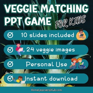 Powerpoint Games| Vegetables Matching Game for Kids| Classroom ...