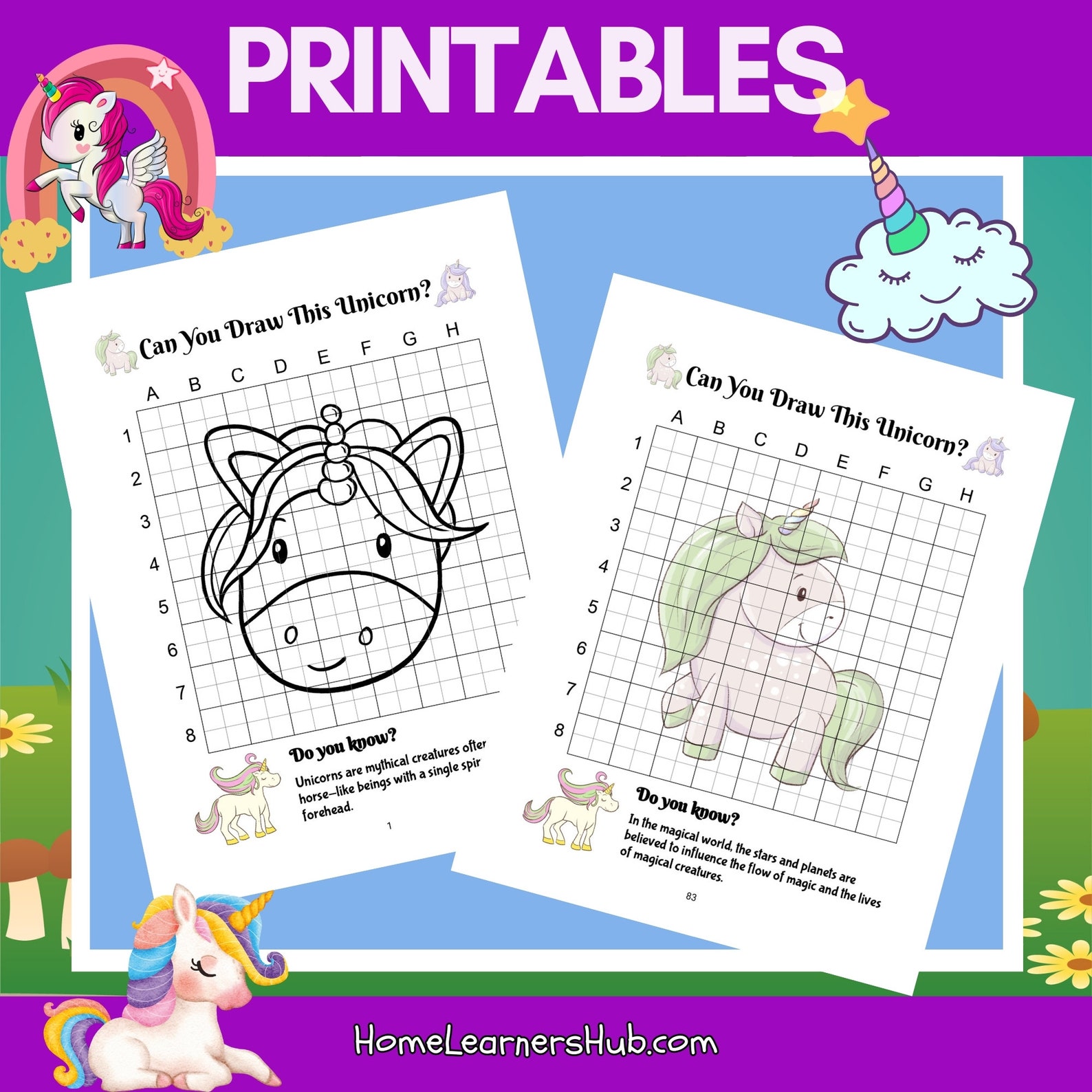 How to Draw Unicorns for Kids DIY Printables Classroom Activities ...