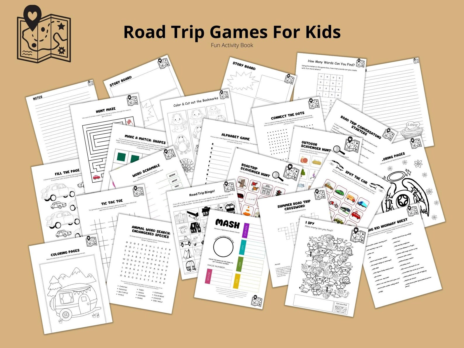 Road Trip Games for Kids Road Trip Activities Fun Activities Printables ...