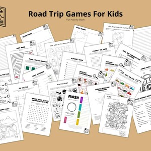 Road Trip Games for Kids Road Trip Activities Fun Activities Printables ...