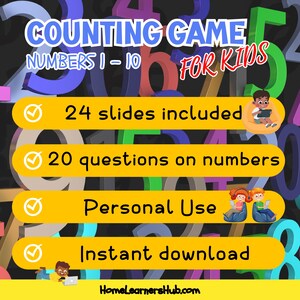 Powerpoint Games for Kids| Math Counting Game| Classroom Activities ...