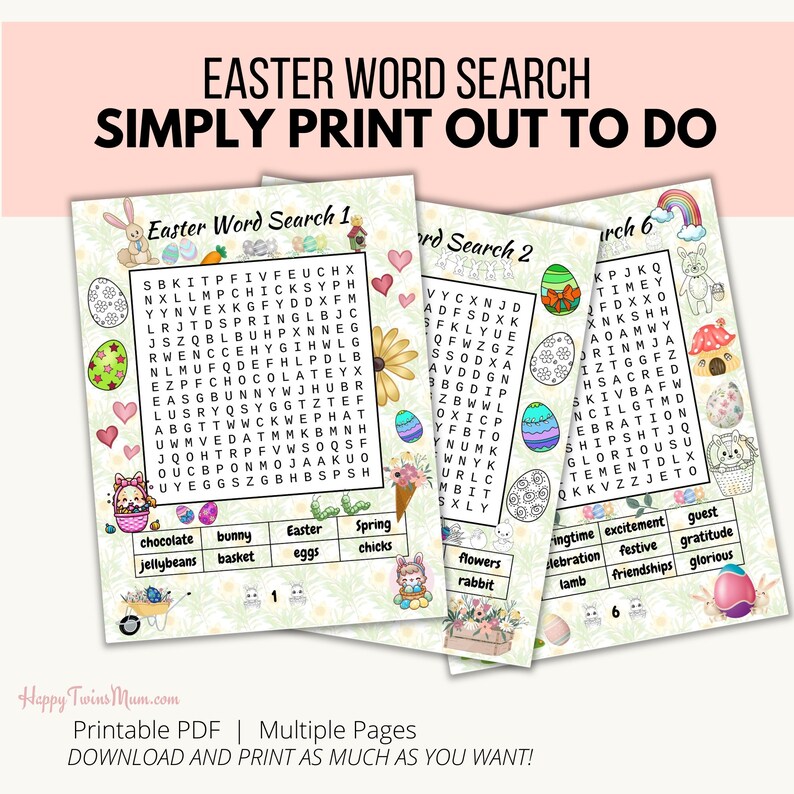 Easter Word Search Printable Easter Activity for Kids and Adults ...