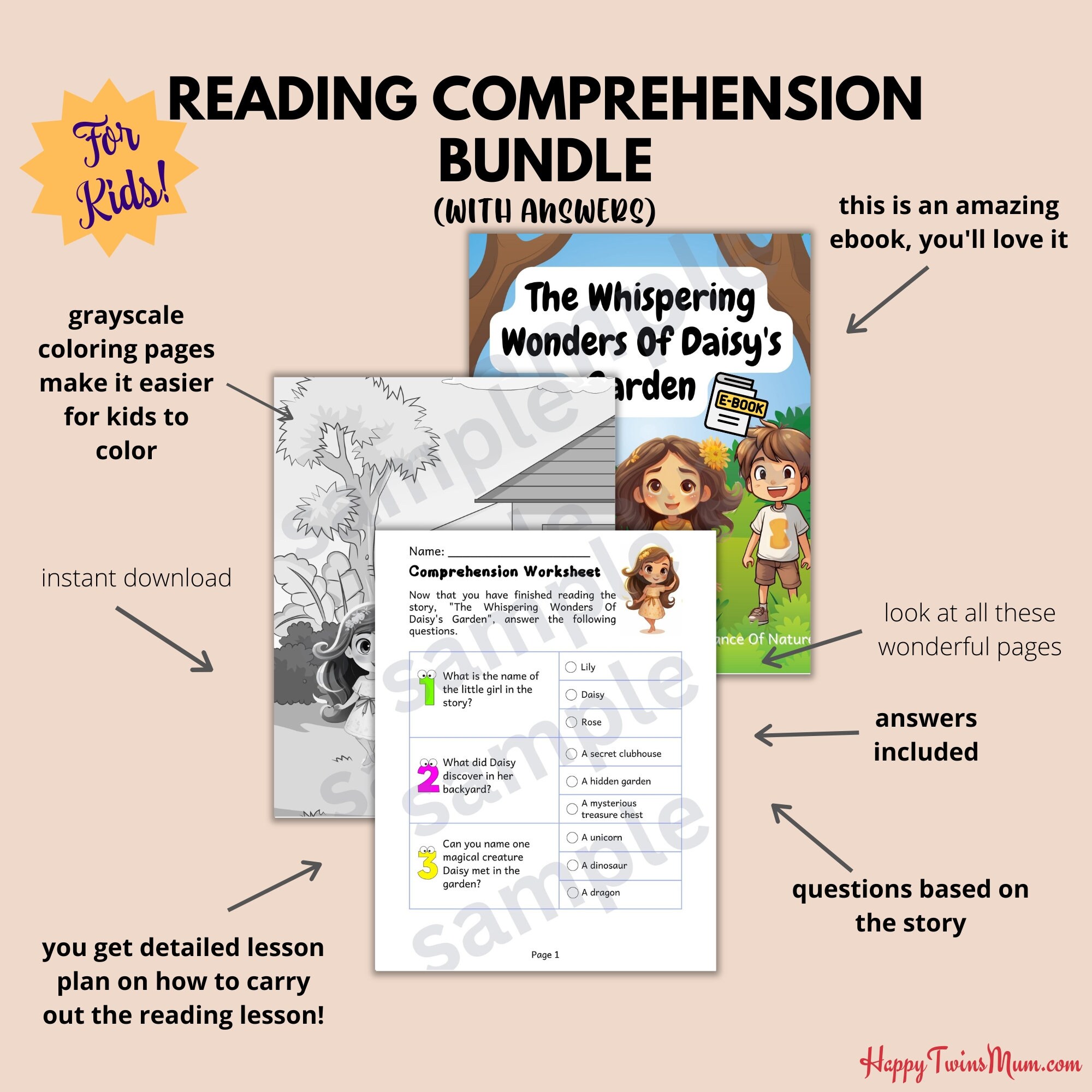 Reading Comprehension Bundle 1st Grade Reading and Comprehension ...