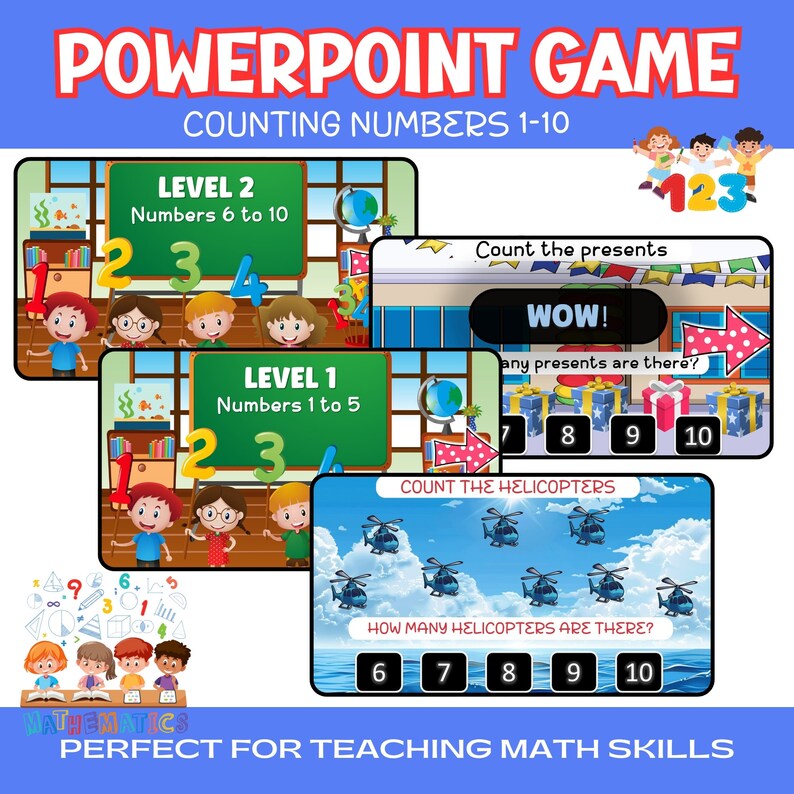 Powerpoint Games for Kids| Math Counting Game| Classroom Activities ...