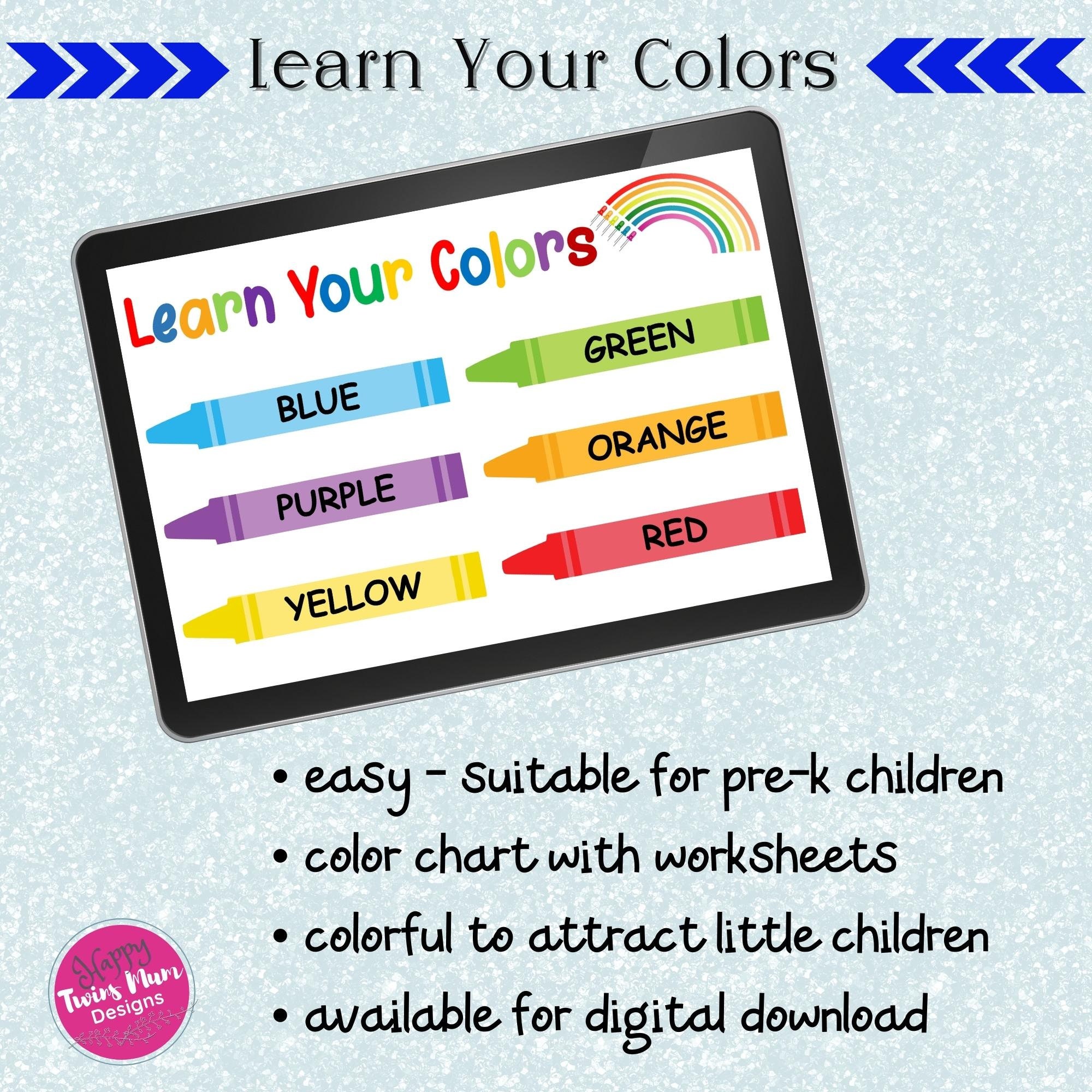 Learn Your Colors Busy Book| Learn Colors Binder| Kindergarten ...