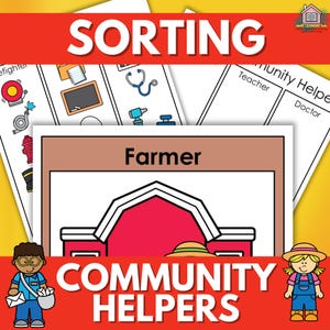 Community Helpers Sorting Worksheets | Preschool & Kindergarten ...