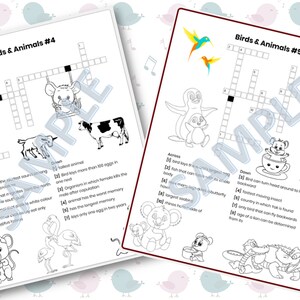 Crossword Puzzles for Kids| Birds and Animals| Word Game| Brain Game ...