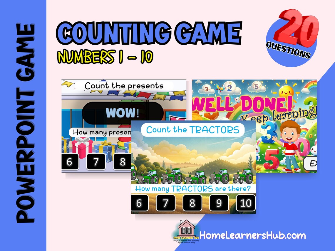 Powerpoint Games for Kids| Math Counting Game| Classroom Activities ...