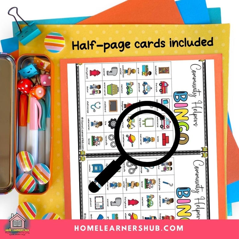 Community Helpers Bingo Cards 5x5 | Word + Picture Versions | Classroom ...