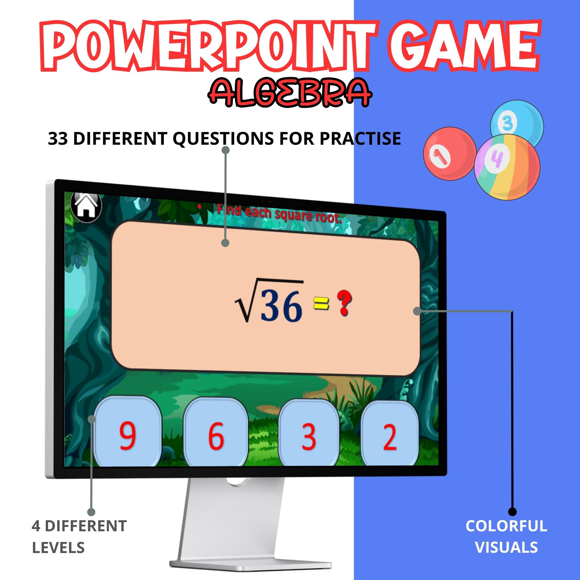Powerpoint Games for Kids| Algebra Game| Classroom Activities ...