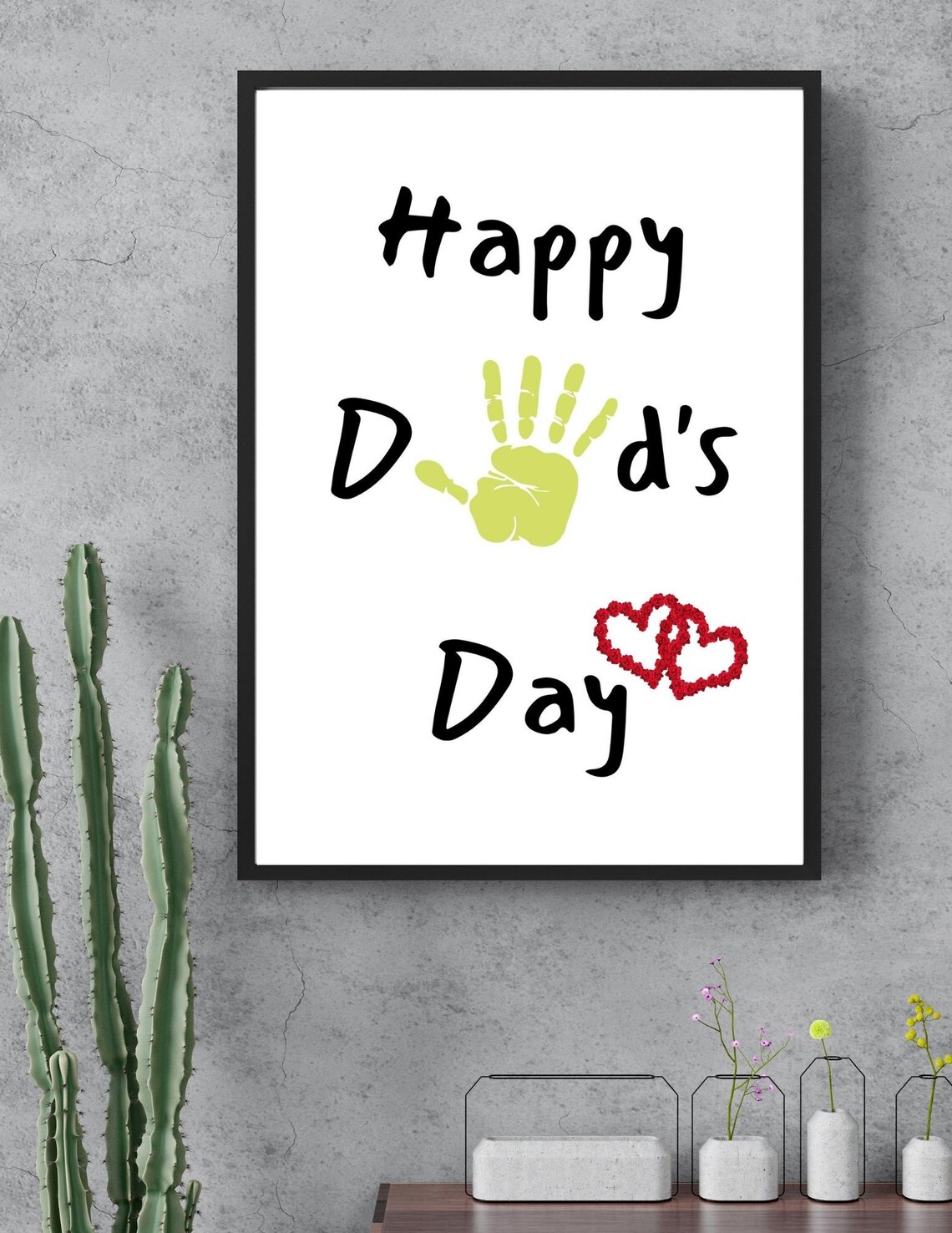 Father's Day Handprint Art Keepsake Memory Craft DIY - Etsy