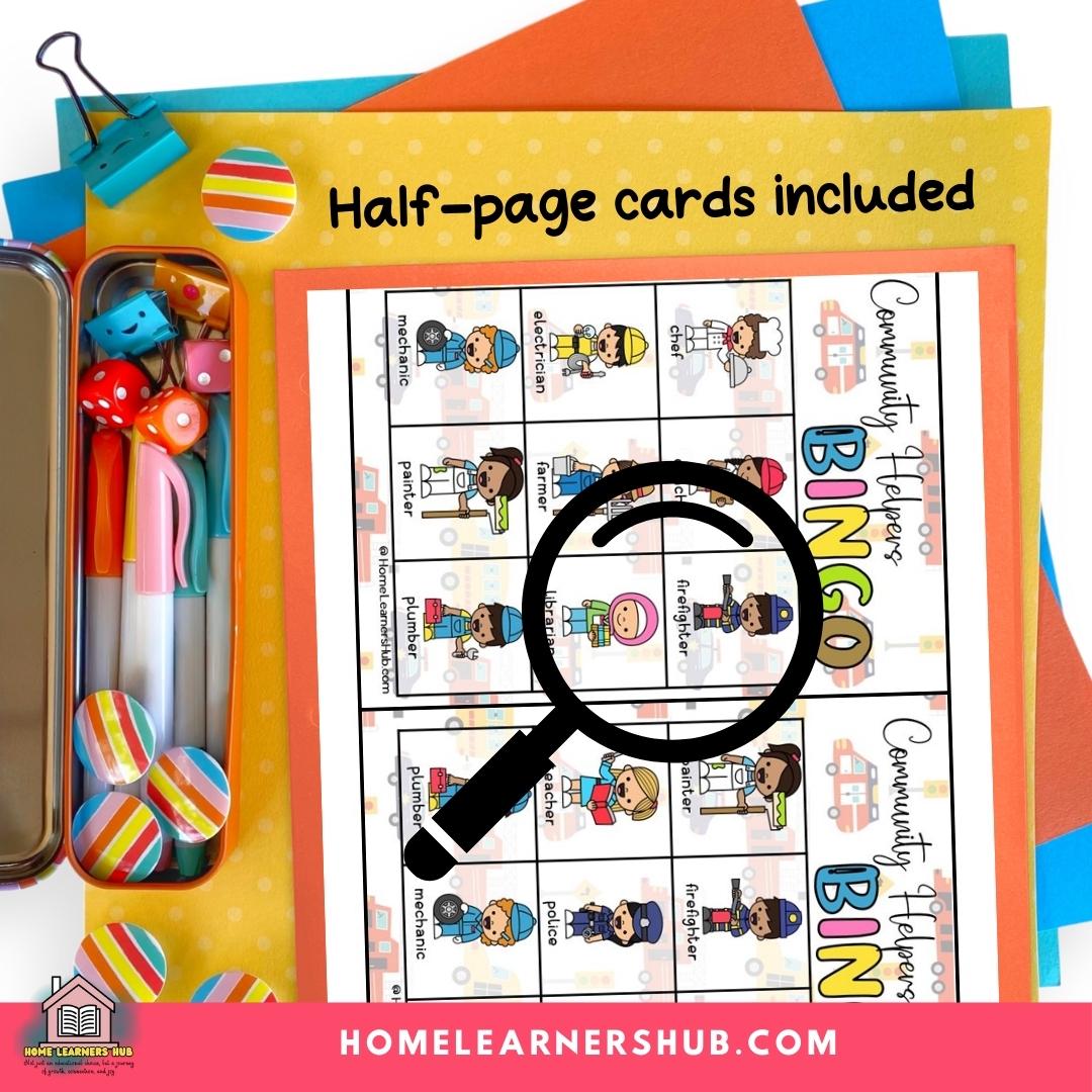 Community Helpers Bingo Cards 3x3 | Preschool & Kindergarten Activity ...