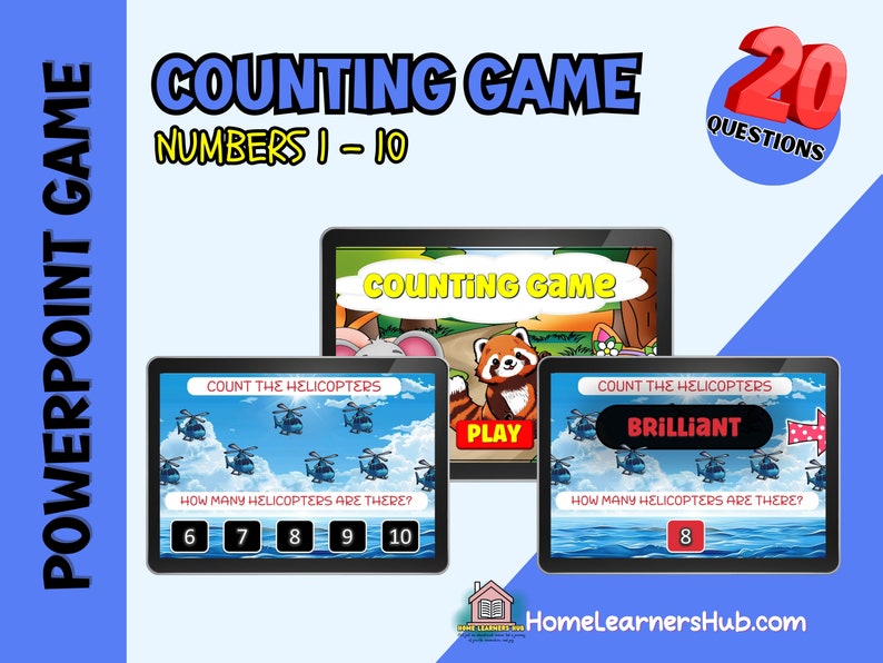 Powerpoint Games for Kids| Math Counting Game| Classroom Activities ...