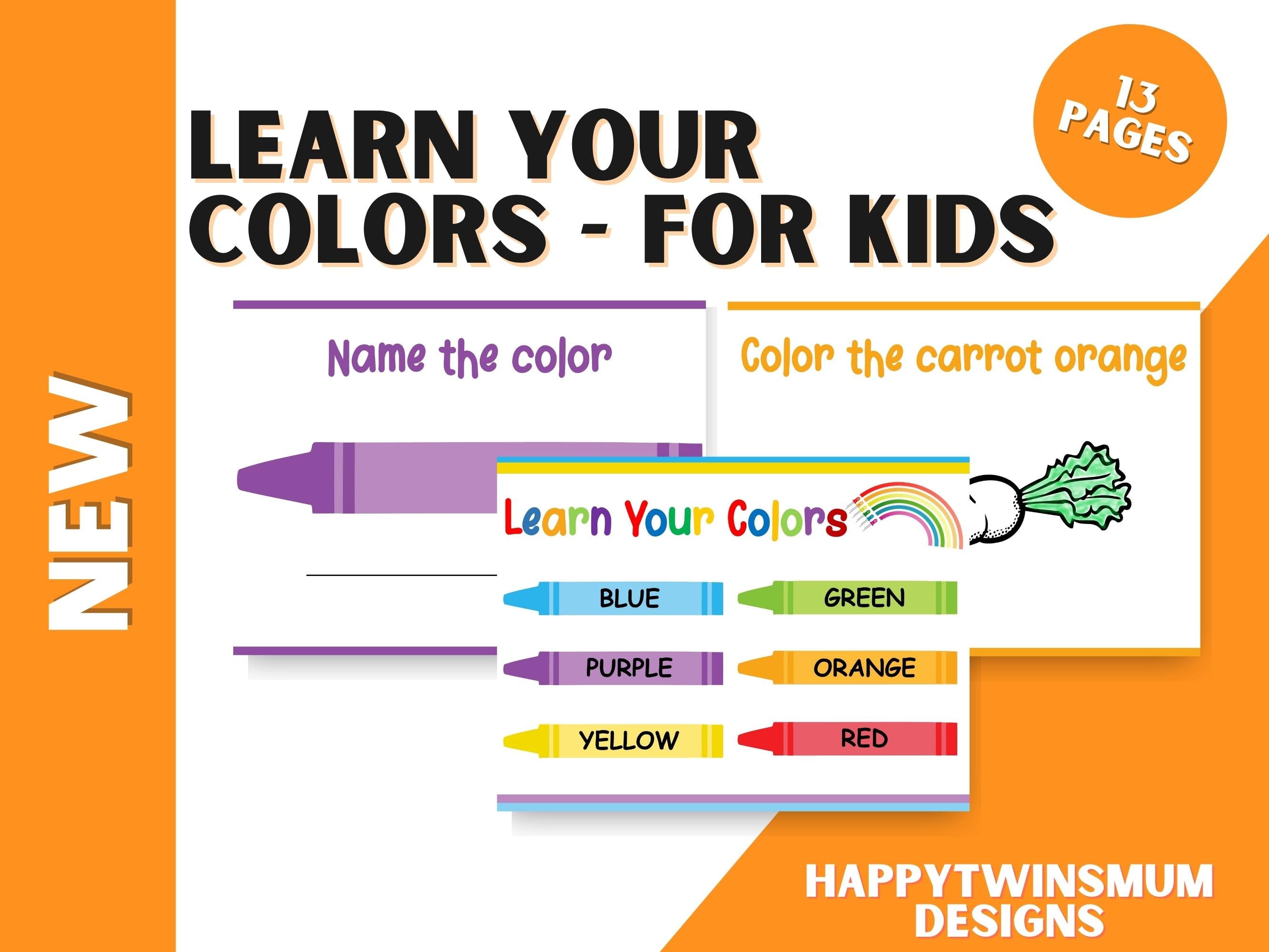 Learn Your Colors Busy Book| Learn Colors Binder| Kindergarten ...