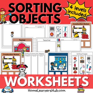 Community Helpers Sorting Worksheets | Preschool & Kindergarten ...