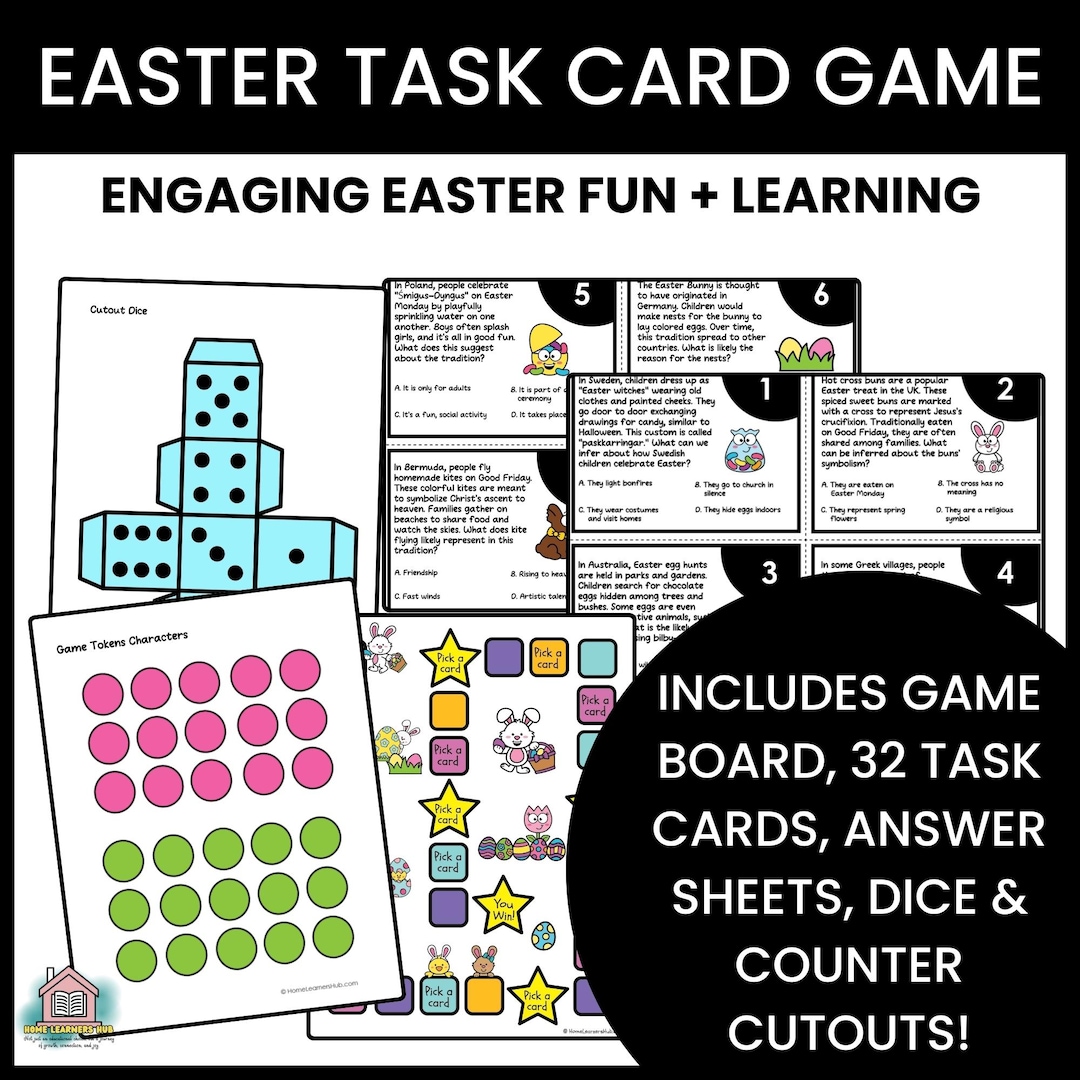 Easter Around the World Task Cards Game | Printable Easter Inference ...
