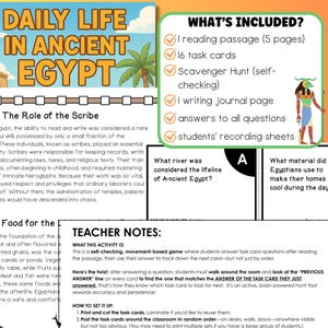 Ancient Egypt Scavenger Hunt Game | Printable History Activity ...