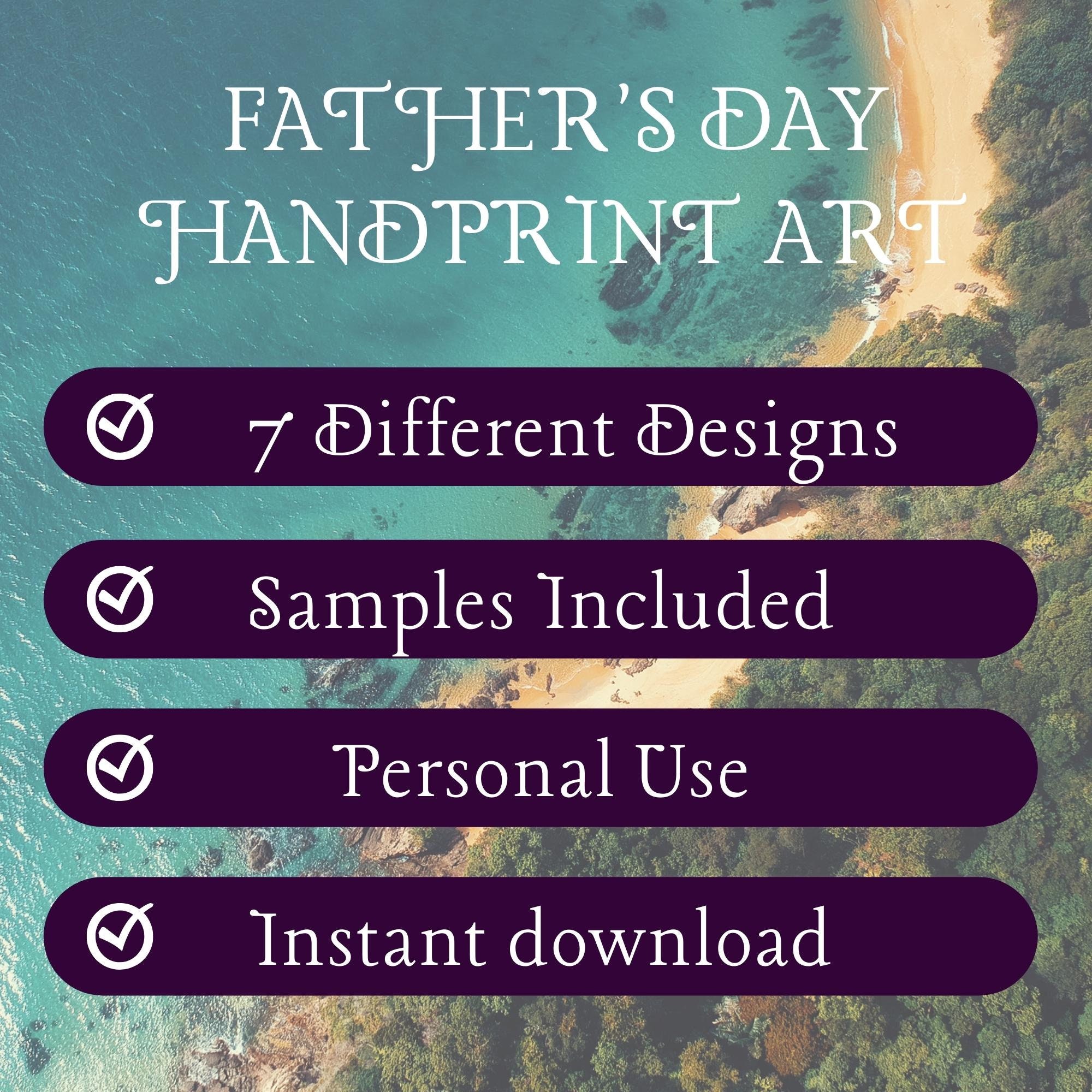 Father's Day Handprint Art Keepsake Memory Craft DIY Card Father's Day ...