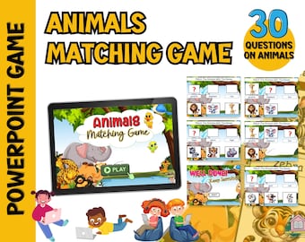 Powerpoint Games for Kids| Animals Habitats Matching Game| Classroom ...