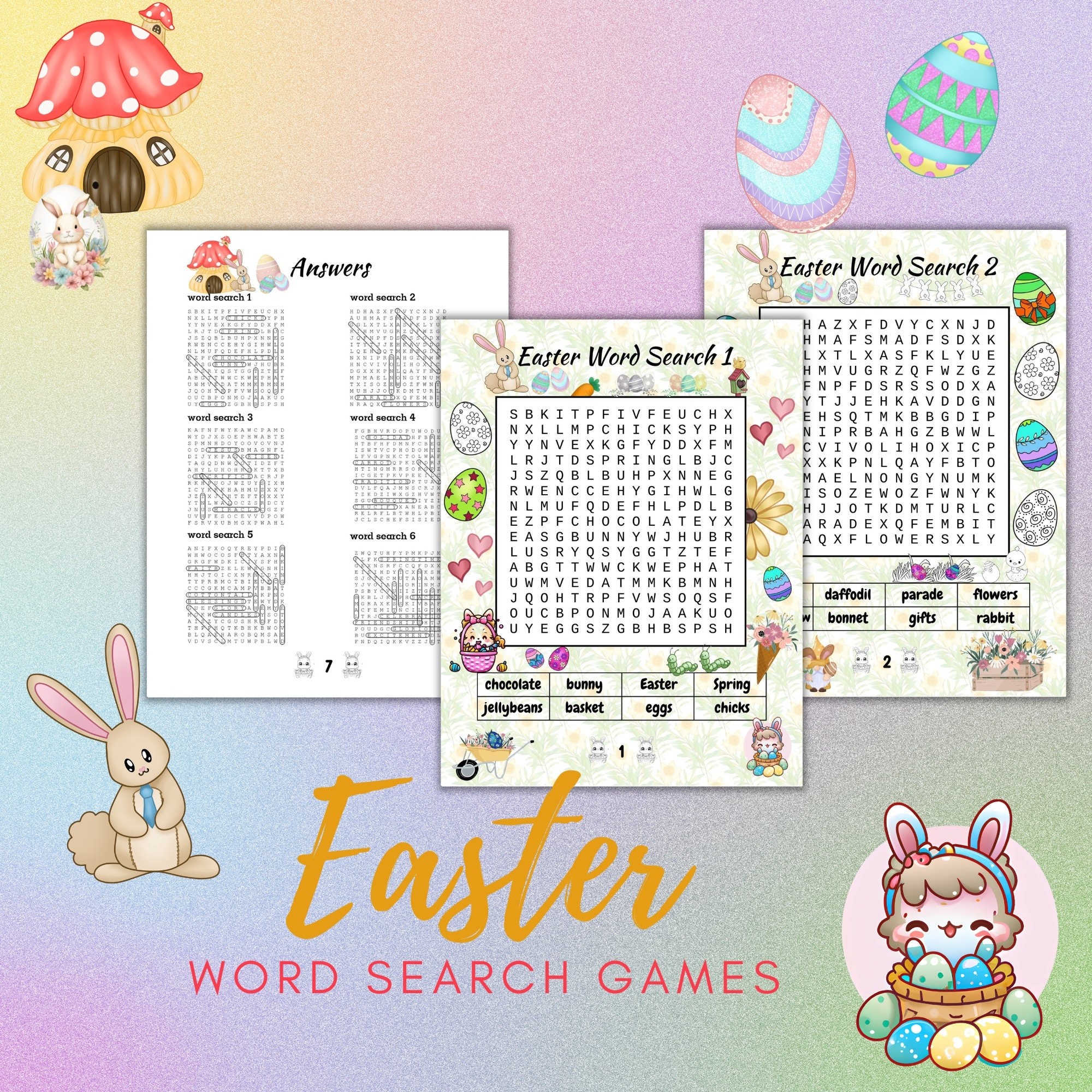 Easter Word Search Printable Easter Activity for Kids and Adults ...