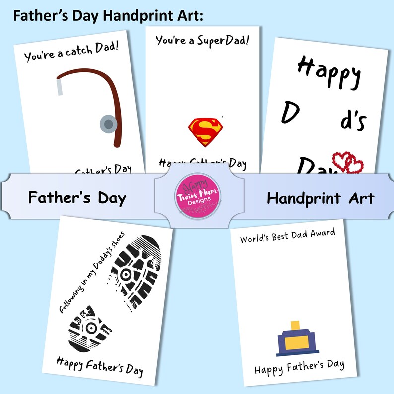 Father's Day Handprint Art | Keepsake Memory Craft DIY Card | Father's ...