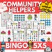 Community Helpers Bingo Cards 5x5 | Word + Picture Versions | Classroom ...