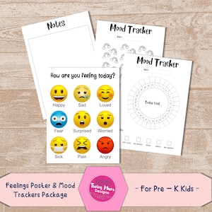 Feelings Posters| Mood Trackers| Emotions Chart| SEL Cards for Self ...