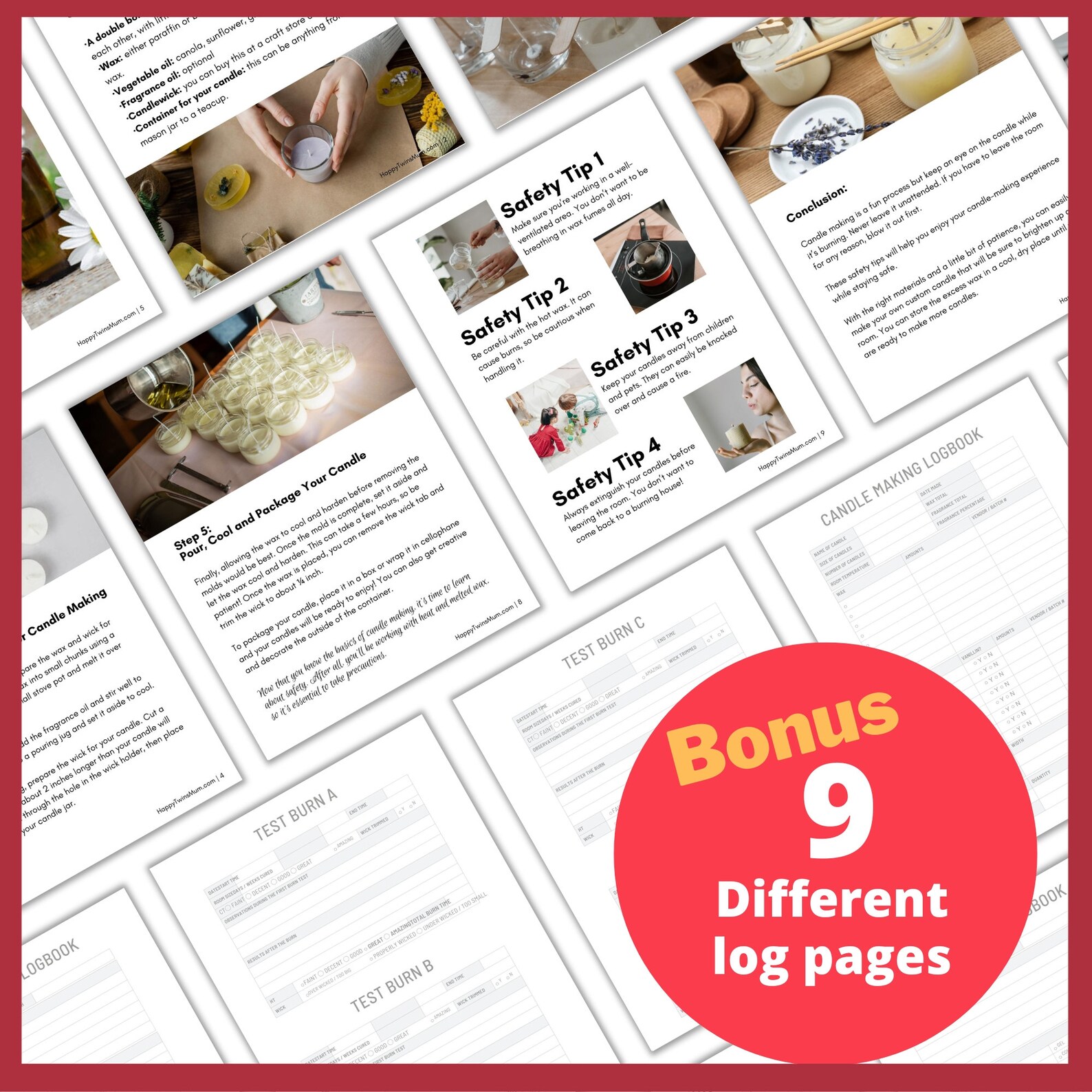 How to Make A Candle Printable | Printable Candle Recipe | Bonus ...