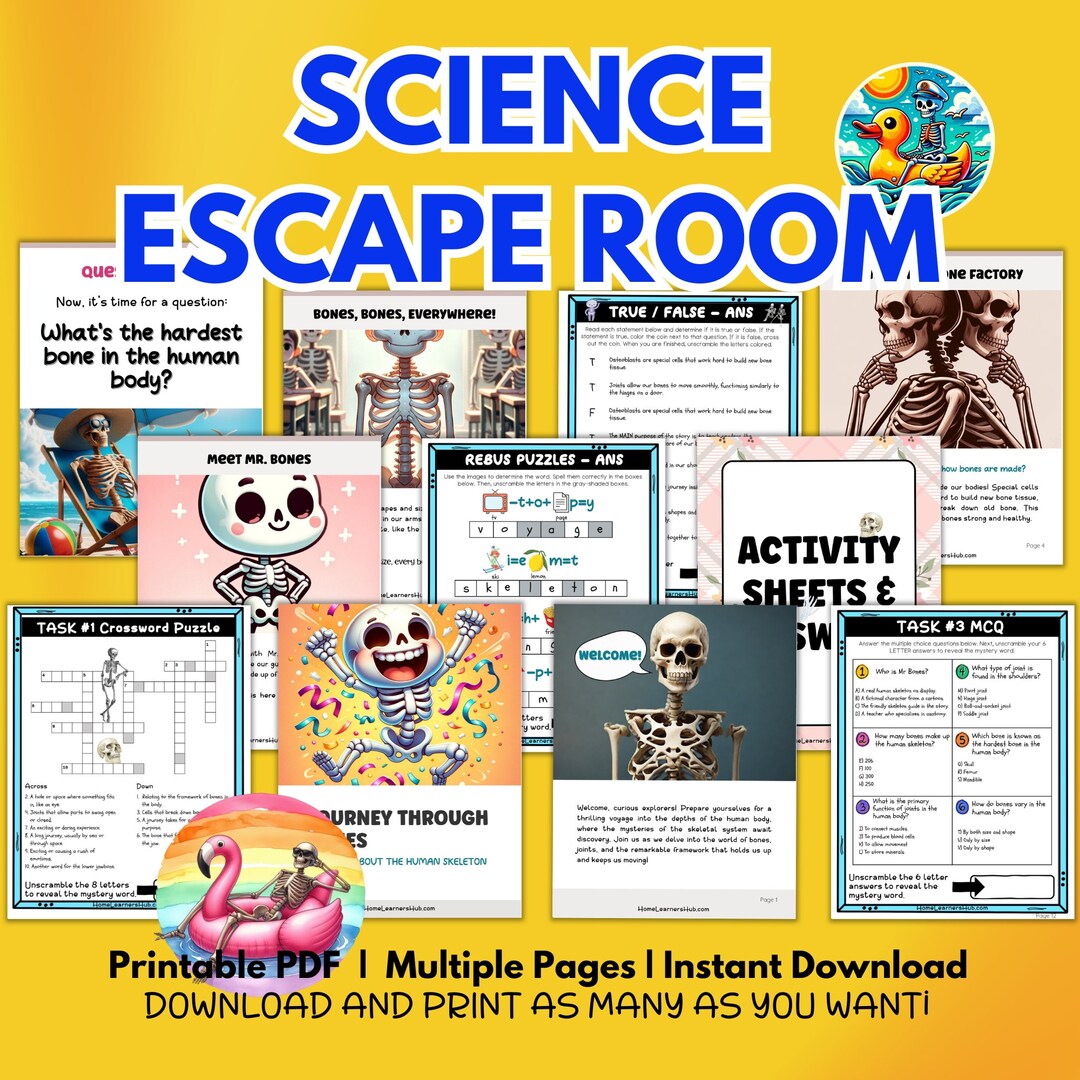 Science Escape Room Printables Kit| Reading Comprehension Science ...