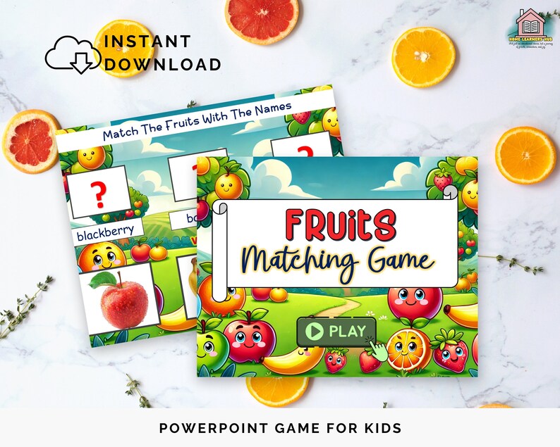 Powerpoint Games| Fruits Matching Game for Kids| Classroom Activities ...