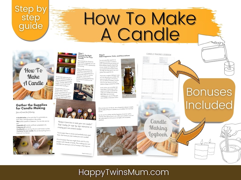 How to Make A Candle Printable | Printable Candle Recipe | Bonus ...