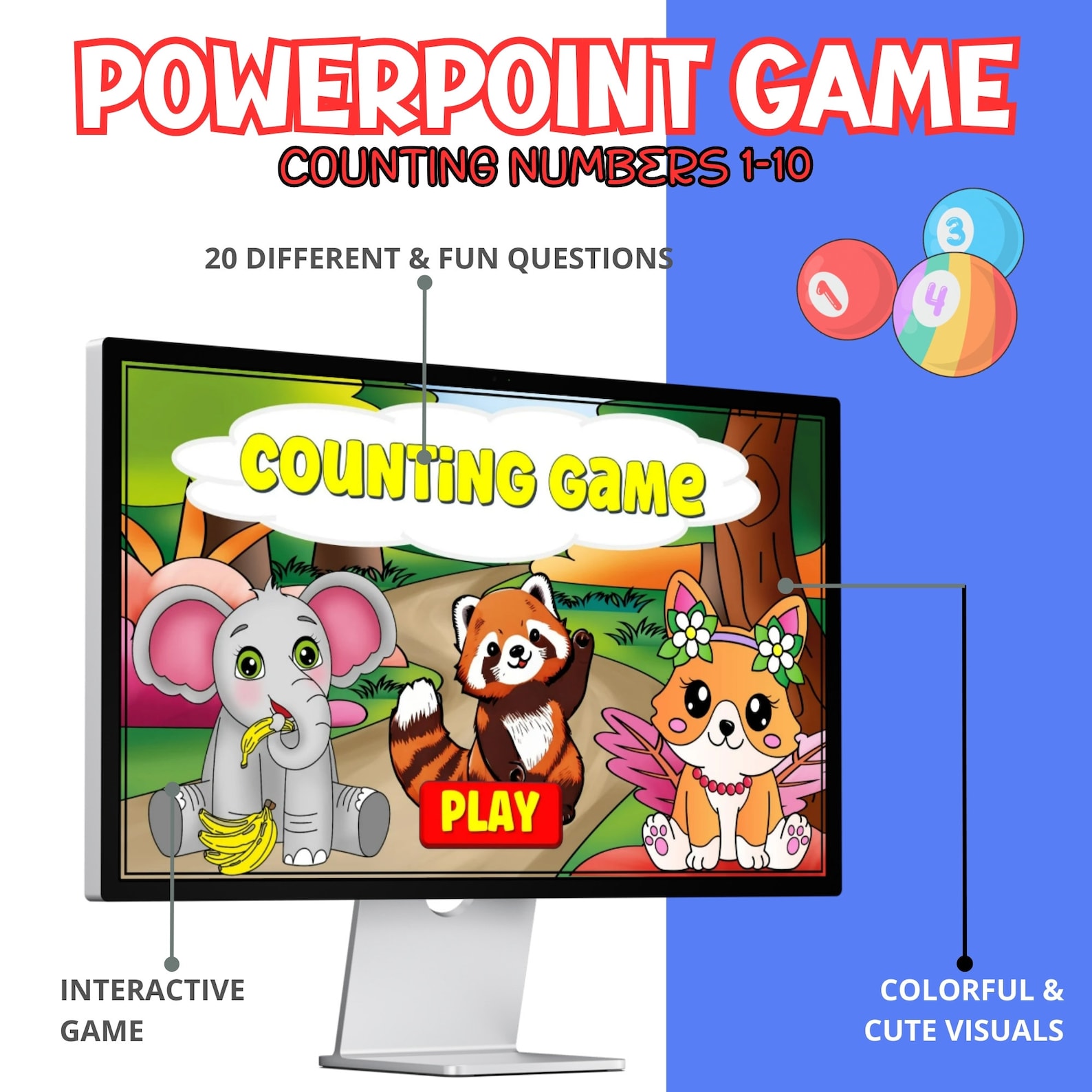 Powerpoint Games for Kids| Math Counting Game| Classroom Activities ...