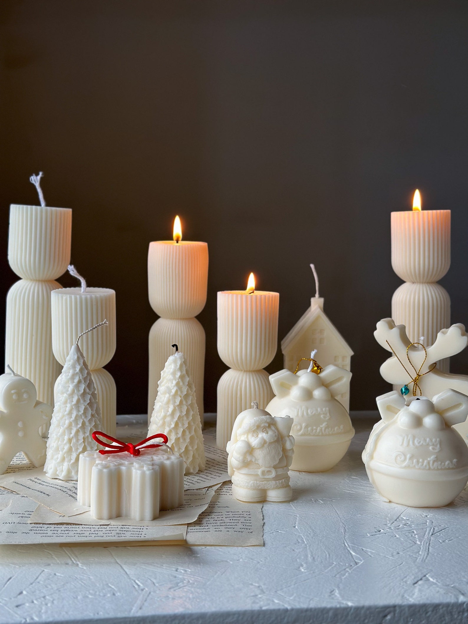 Large House Shape Candle, Big Cottage Design Candle, Tall Christmas ...