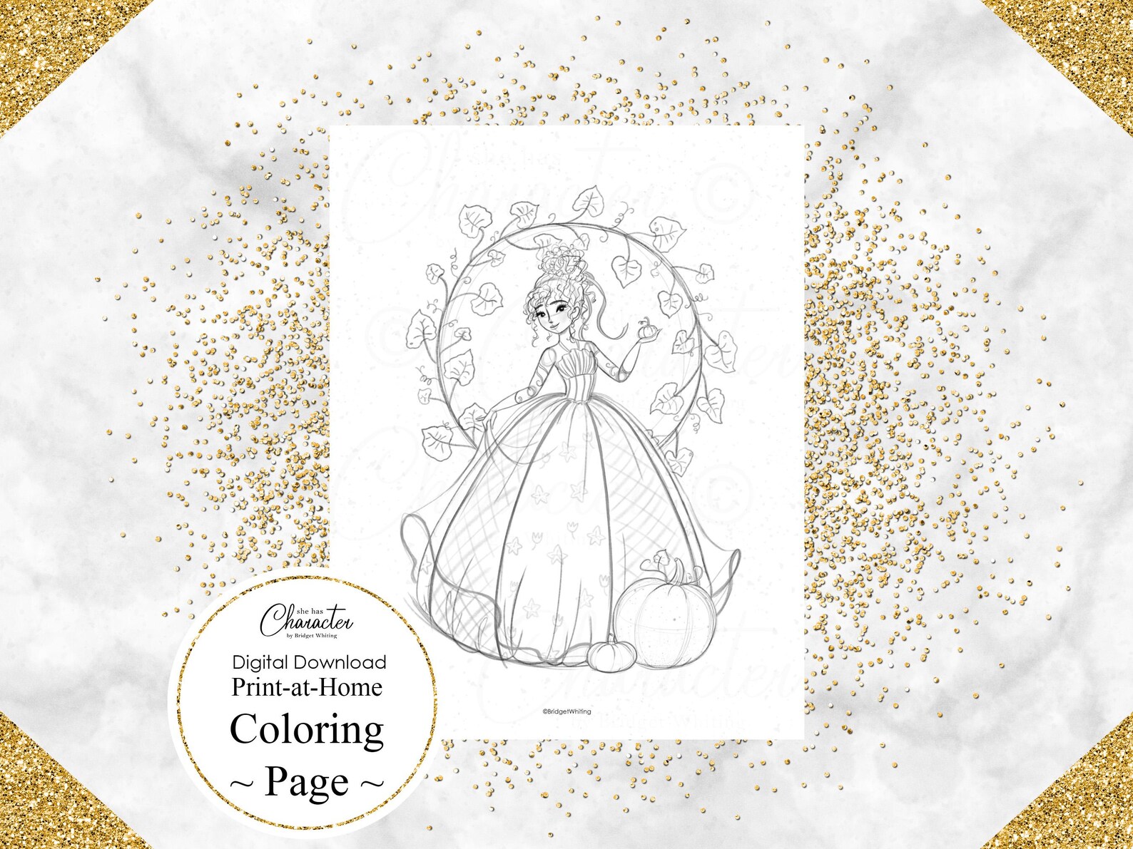 Gourd-geous ~ Coloring Page ~ Print-at-home ~ Digital Download File - Etsy