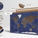 Customized World Travel Map on Canvas With Pins Ideal for Tracking ...