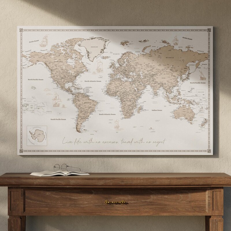 Push Pin Map - Etsy