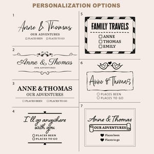 Personalized Travel World Map Vintage Notice Board Home Decor Handmade ...