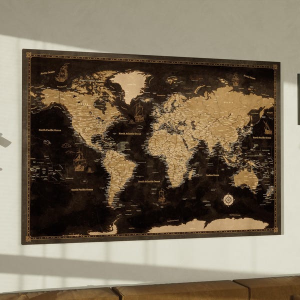 Cork World Map - Etsy