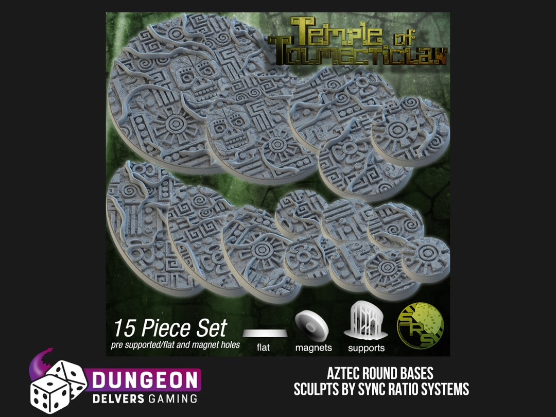Aztec Scenic Scenery Bases Resin 3d Print Fantasy Temple Jungle Round ...