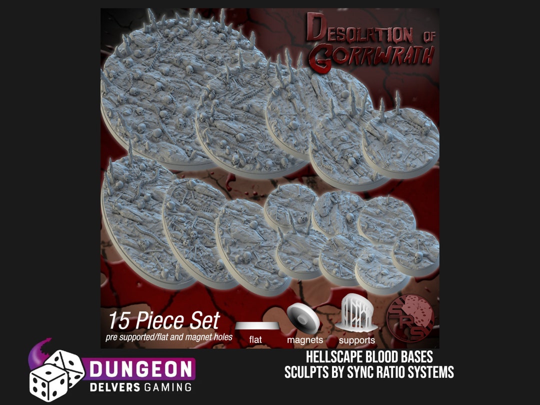 Hell Scenic Scenery Bases Resin 3d Print Fantasy Sci-fi Grave Blood ...