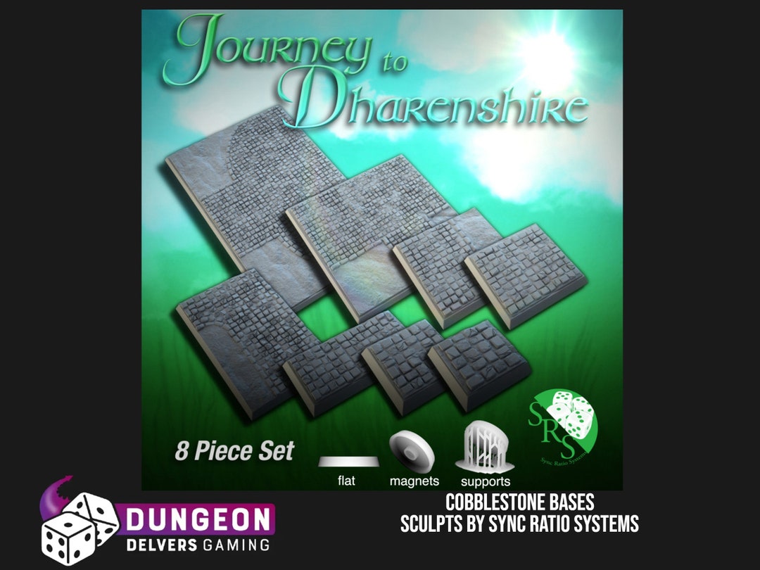 Cobblestone Scenery Bases Resin 3d Print Fantasy Sci-fi Square 25mm ...