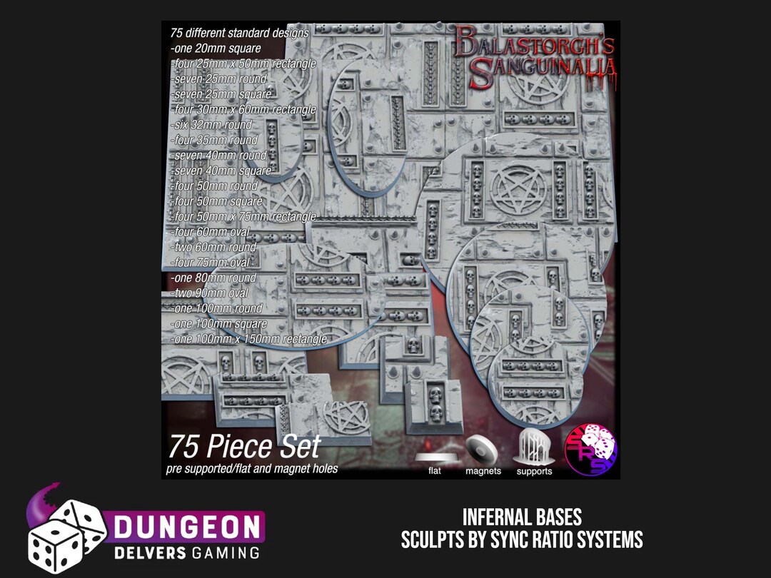 Infernal Hell Scape Scenery Bases Resin 3d Print Fantasy Grimdark ...