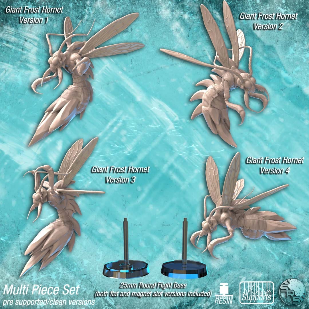 Ice Wasp Hornet Monster Miniature Model DND Fantasy Cold Tundra Frozen ...