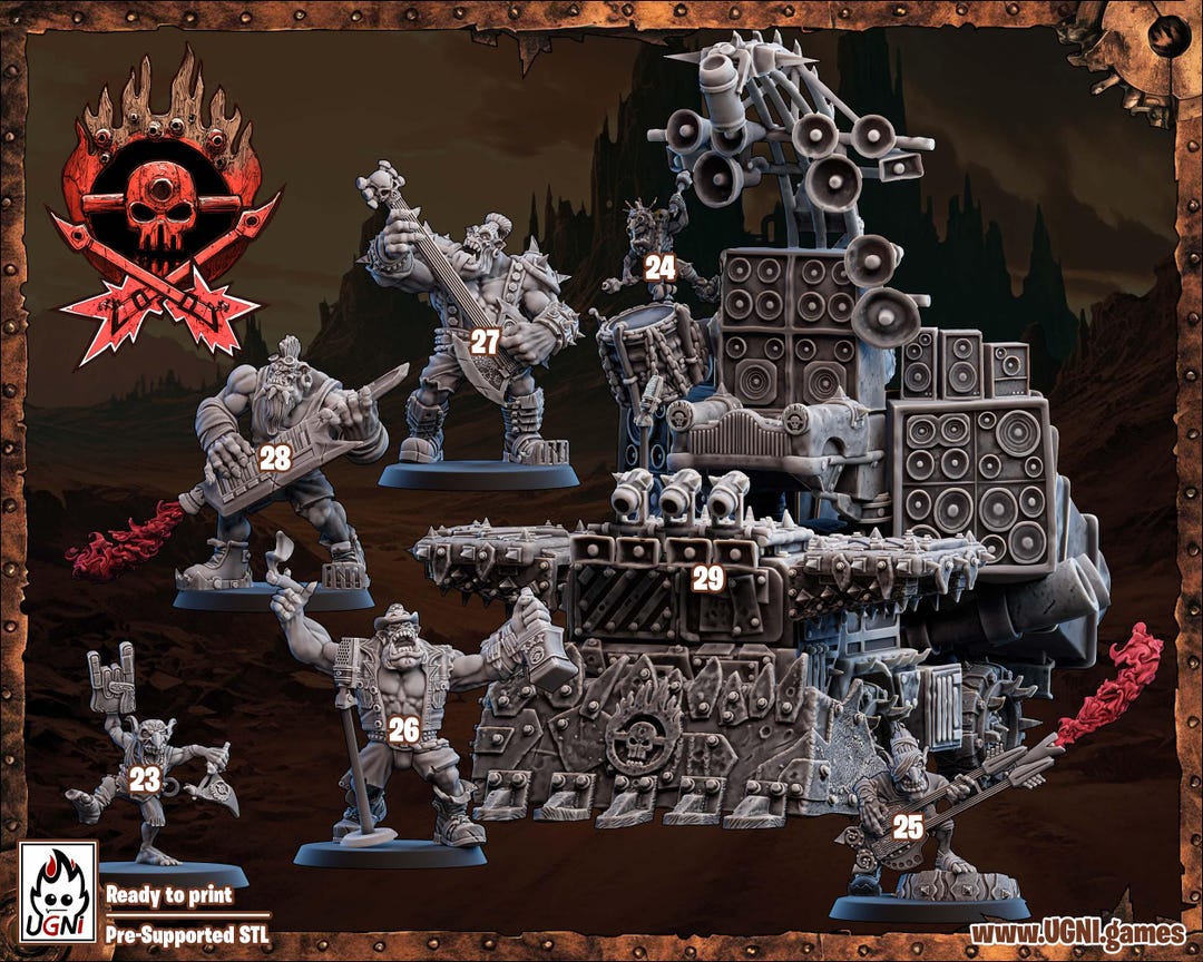 Fantasy Football Mech Goff Ork Blood Orc Bowl Apocalypse Mad Dystopian ...