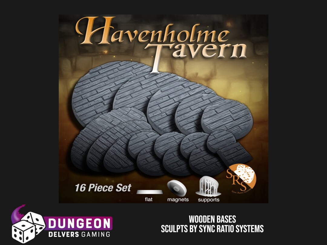 Wooden Scenic Scenery Bases Resin 3d Print Fantasy Sci-fi Tavern Town ...