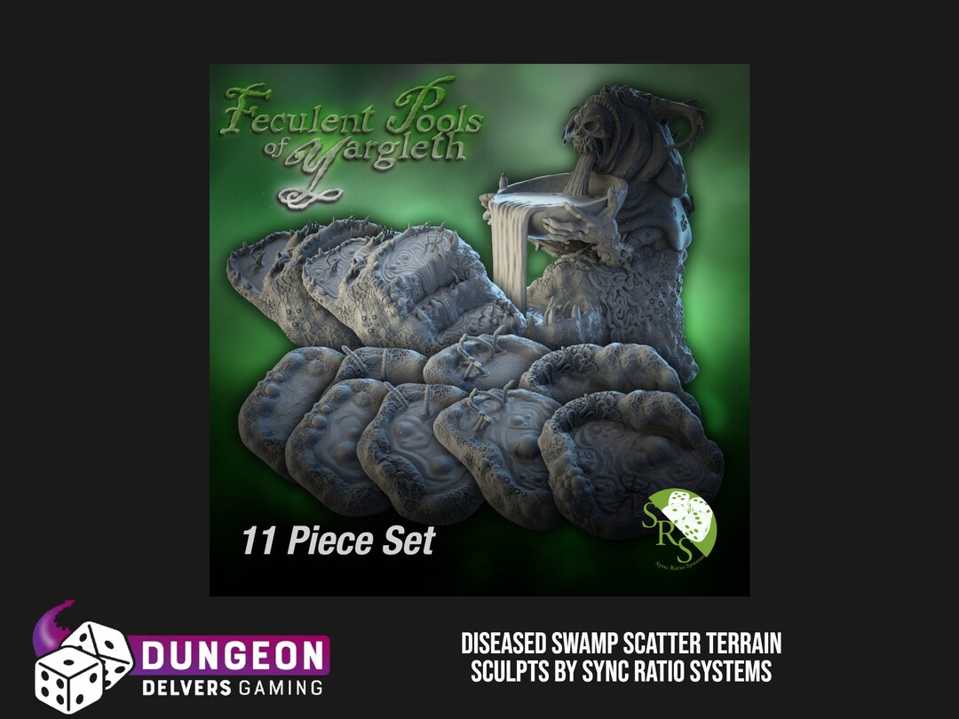 Diseased Swamp Scenery Scatter Terrain 3d Dungeons and Dragons 40 AOS ...
